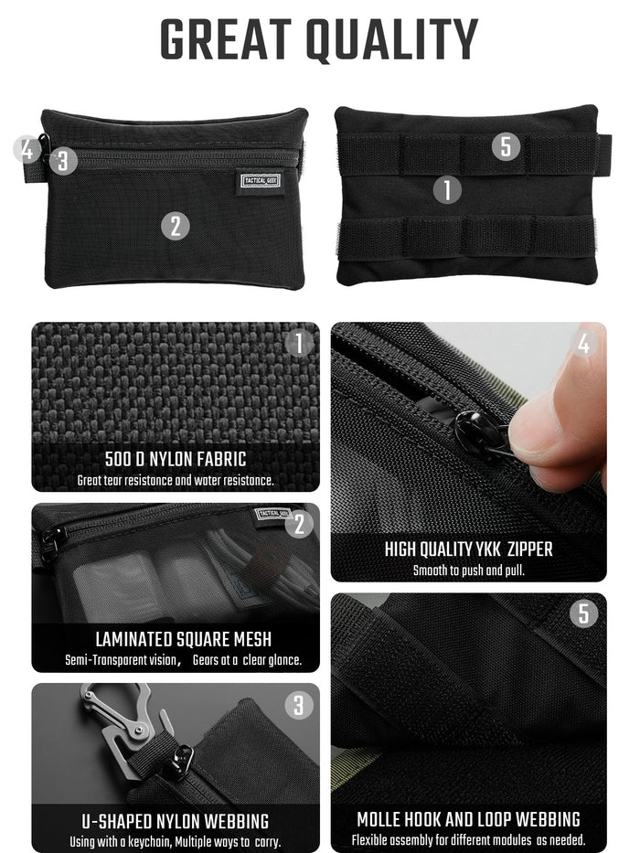 TacticalGeek Storage A5 EDC Storage Pouch Set