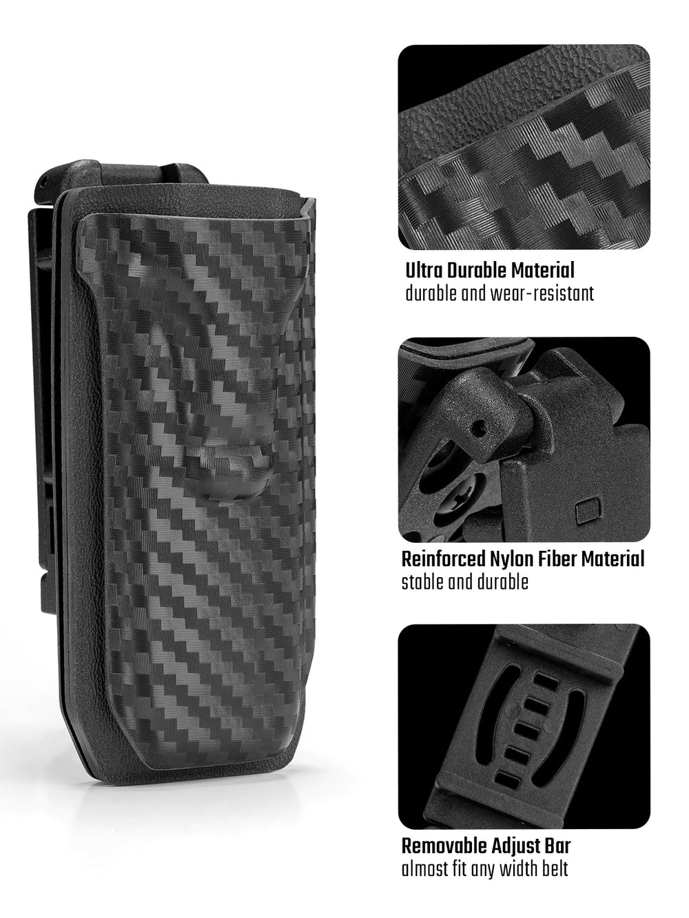 TX5 Flashlight Sheath for Nitecore EDC25 & EDC27 Flashlight with Back