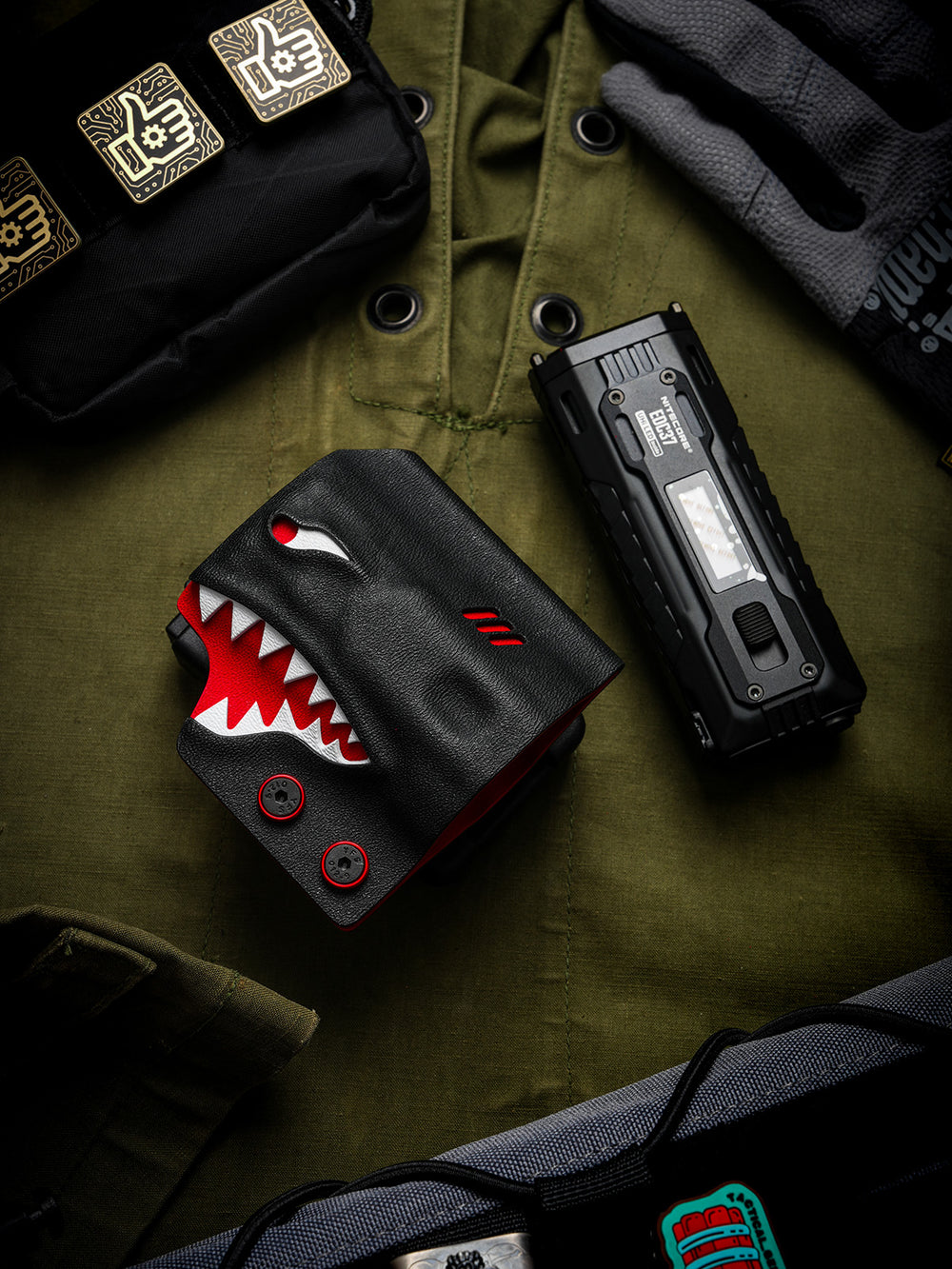 TacticalGeek TX13 Flashlight Sheath for Nitecore EDC37 (Craftsman Handmade)